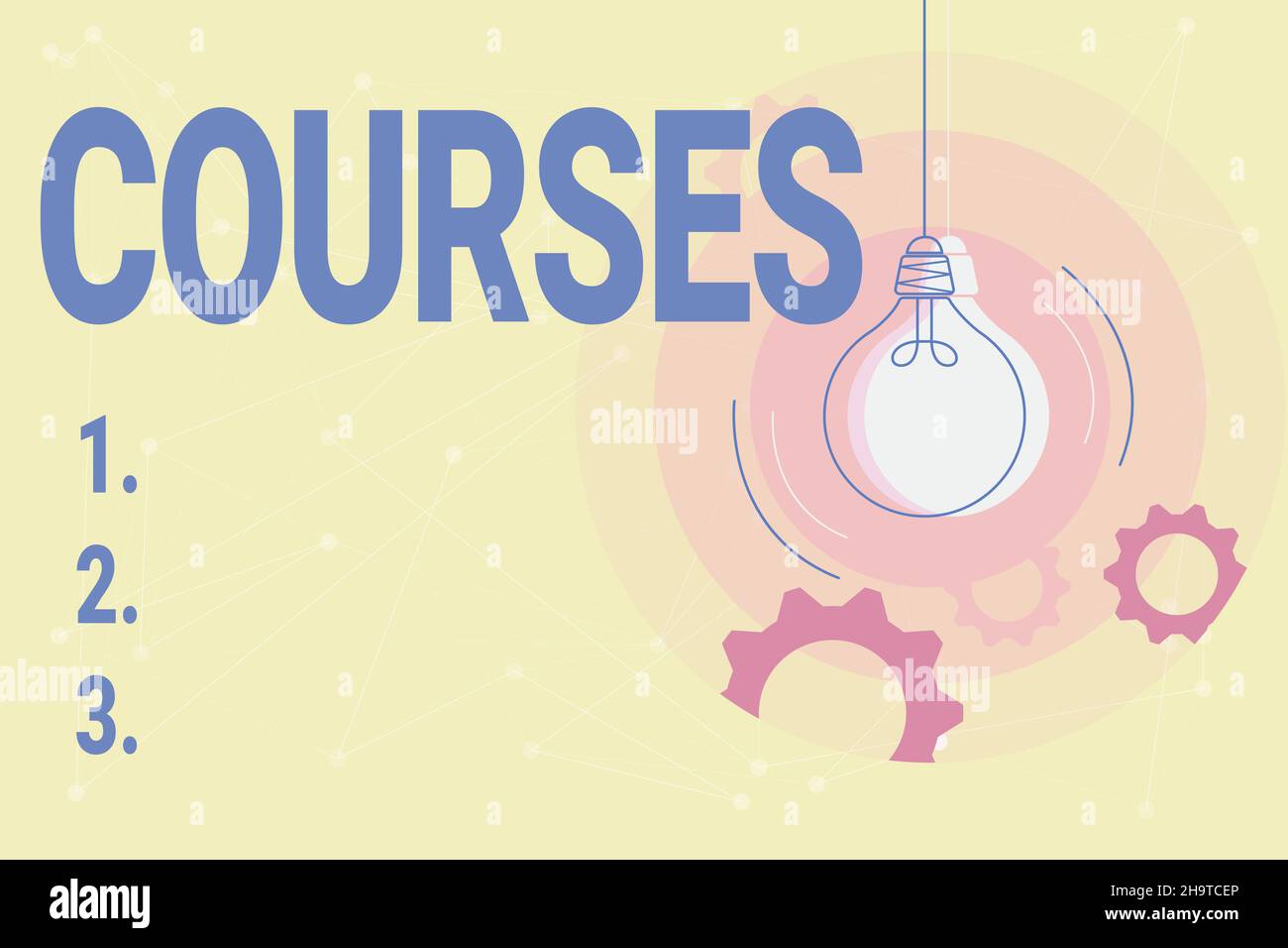 Hand writing sign Courses. Business approach Route Direction followed ...