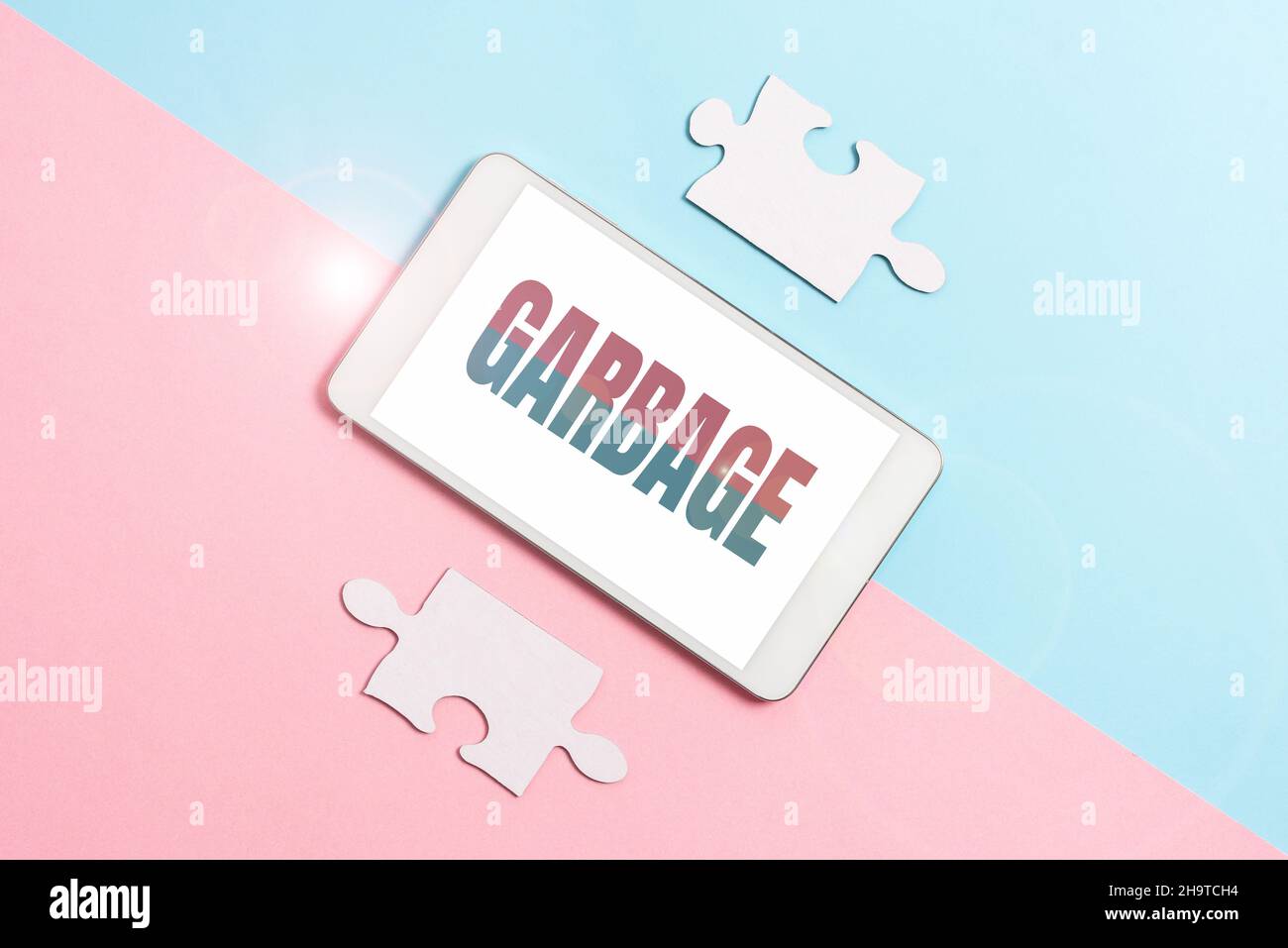 Sign displaying Garbage. Word Written on waste material or unwanted ...