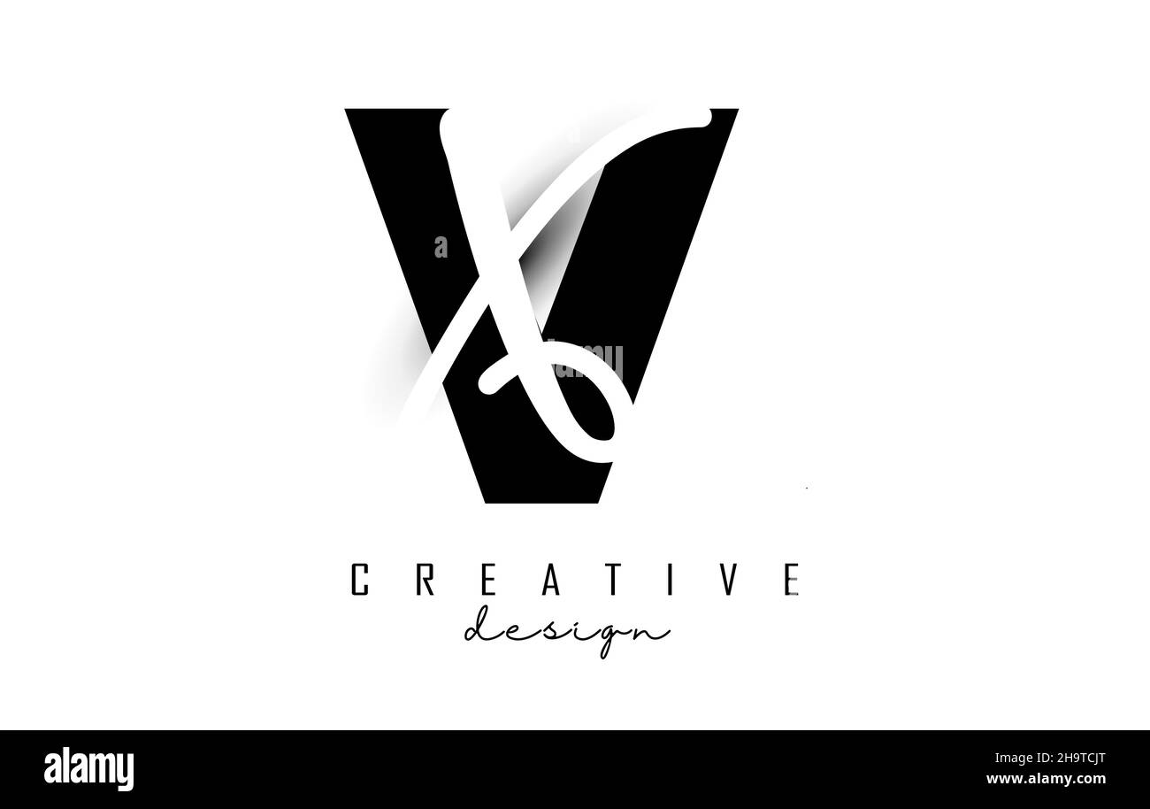 Letters VX Logo with a minimalist design. Abstract letters V and X with ...