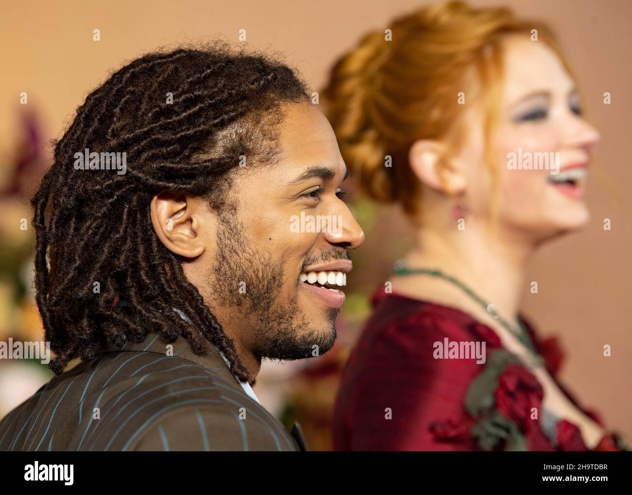 LONDON, ENGLAND - 07 DEC 2021: Kevin Harrison Jr, and Haley Bennett ...