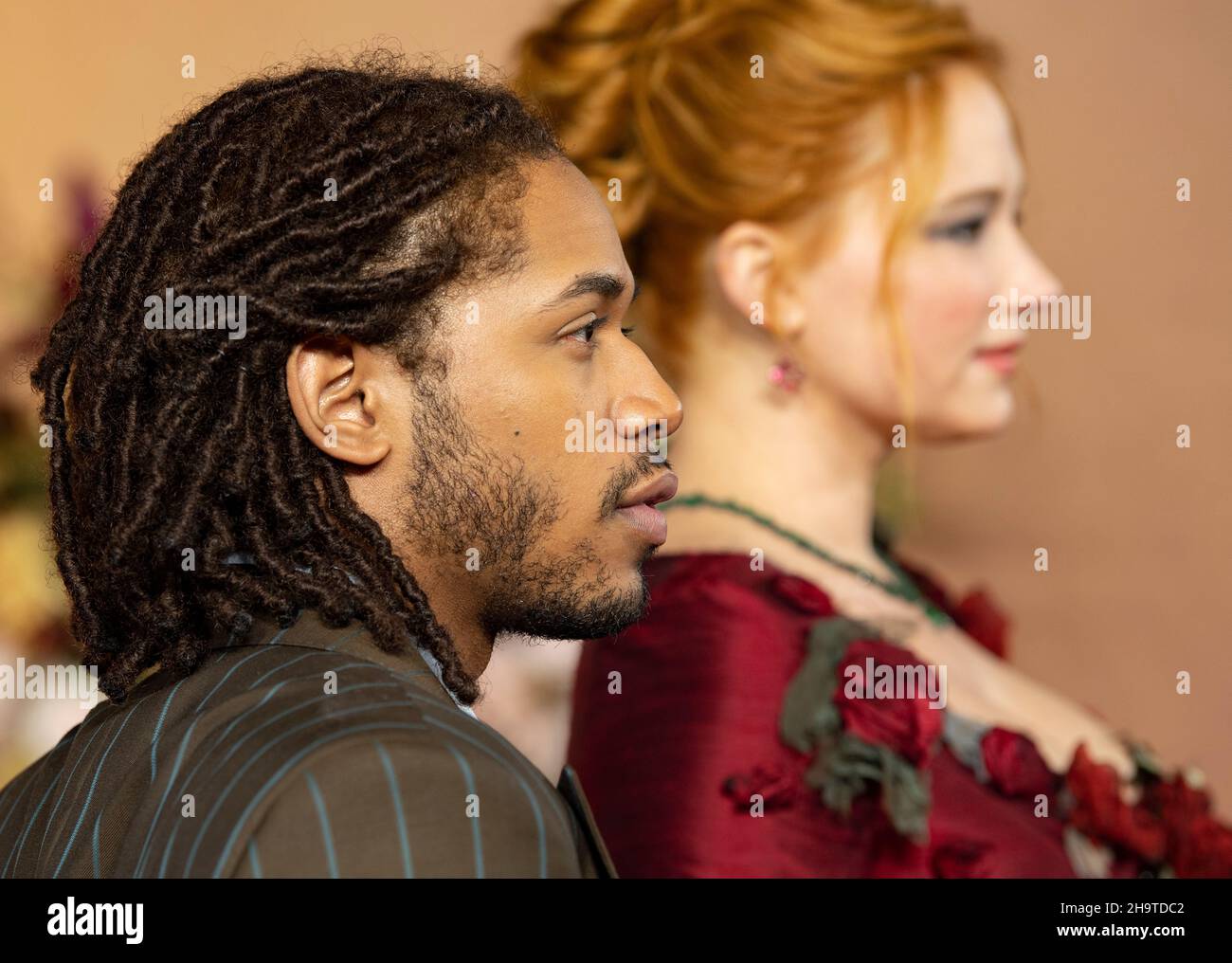 LONDON, ENGLAND - 07 DEC 2021: Kevin Harrison Jr, and Haley Bennett ...