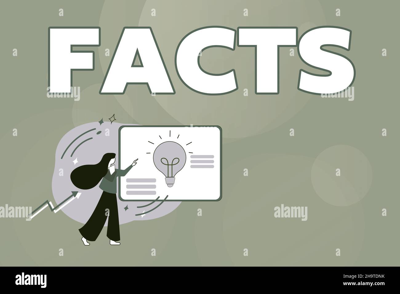 Writing displaying text Facts. Word for information used as evidence or ...