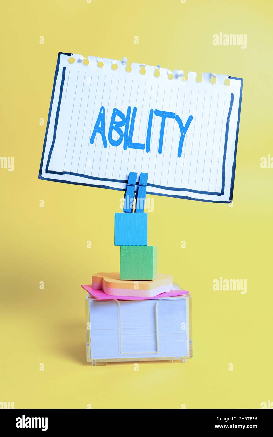 Inspiration showing sign Ability. Concept meaning the physical or ...