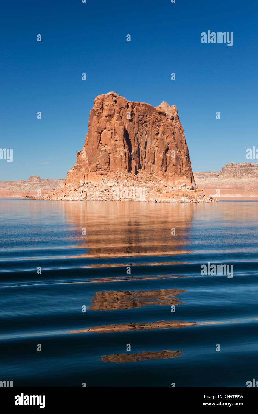 Glen Canyon National Recreation Area, Utah, USA. The red sandstone ...