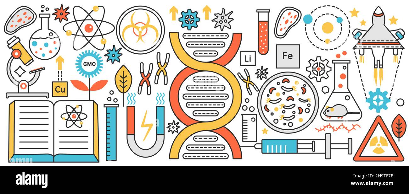 Genetics and bioengineering science technology. Human dna, gene and ...