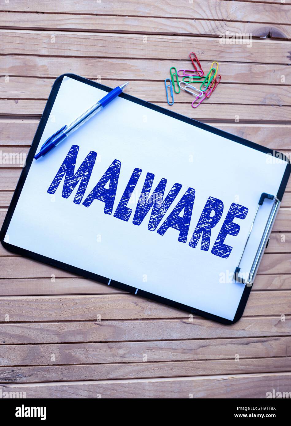 Text caption presenting Malware. Internet Concept malicious software or ...