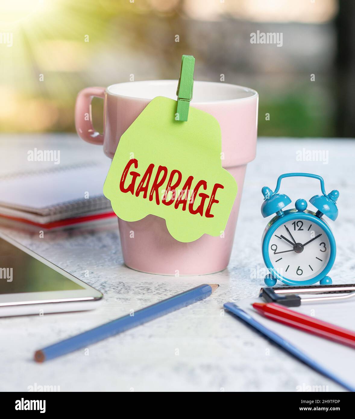 Writing displaying text Garbage. Business approach waste material or ...