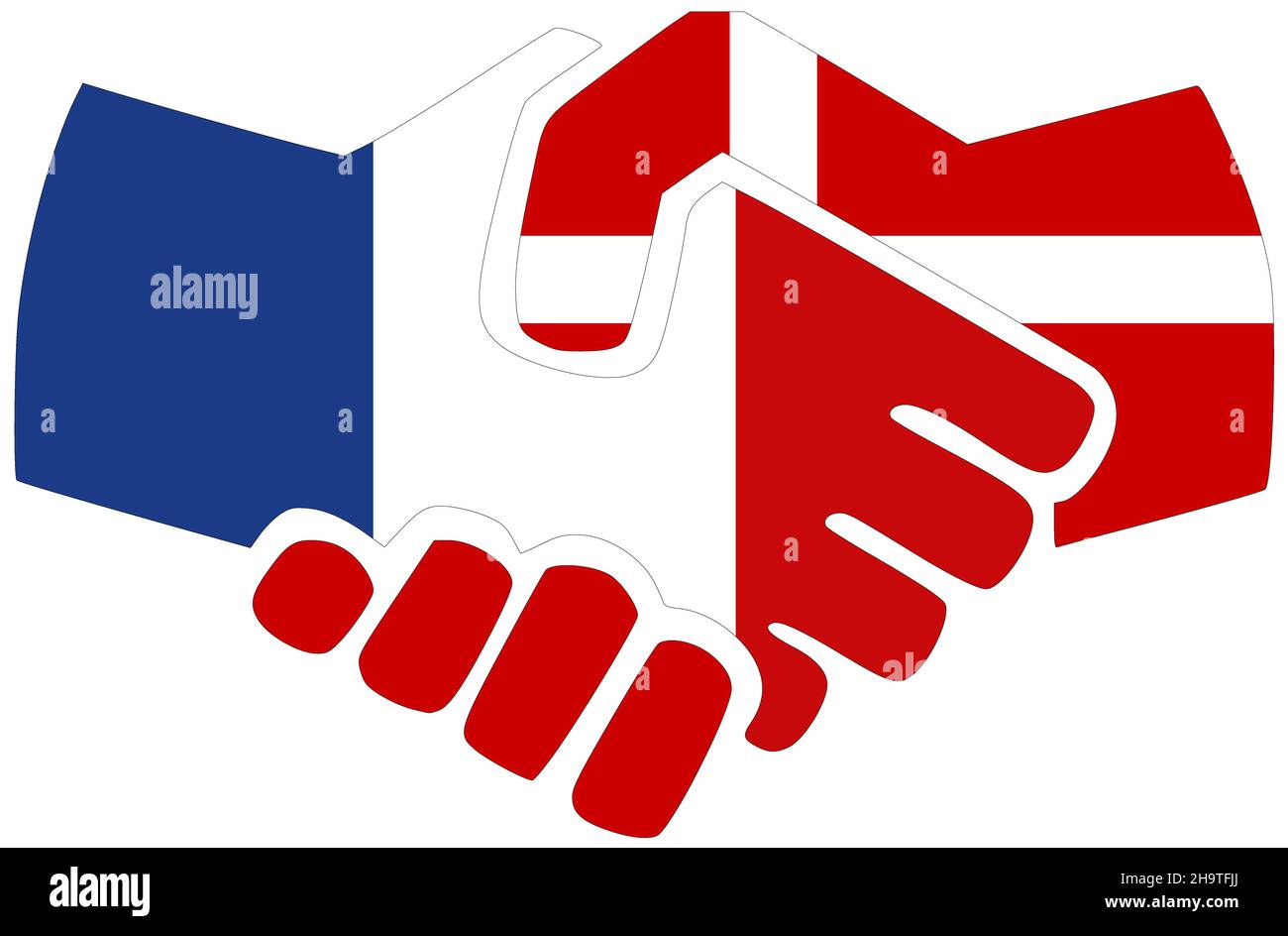 France - Denmark : Handshake, symbol of agreement or friendship Stock ...