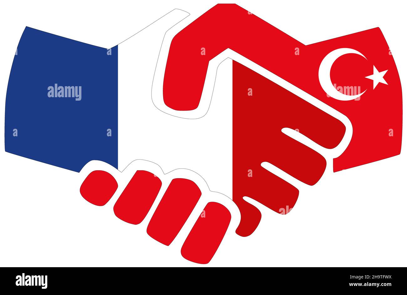 France - Turkey : Handshake, symbol of agreement or friendship Stock ...