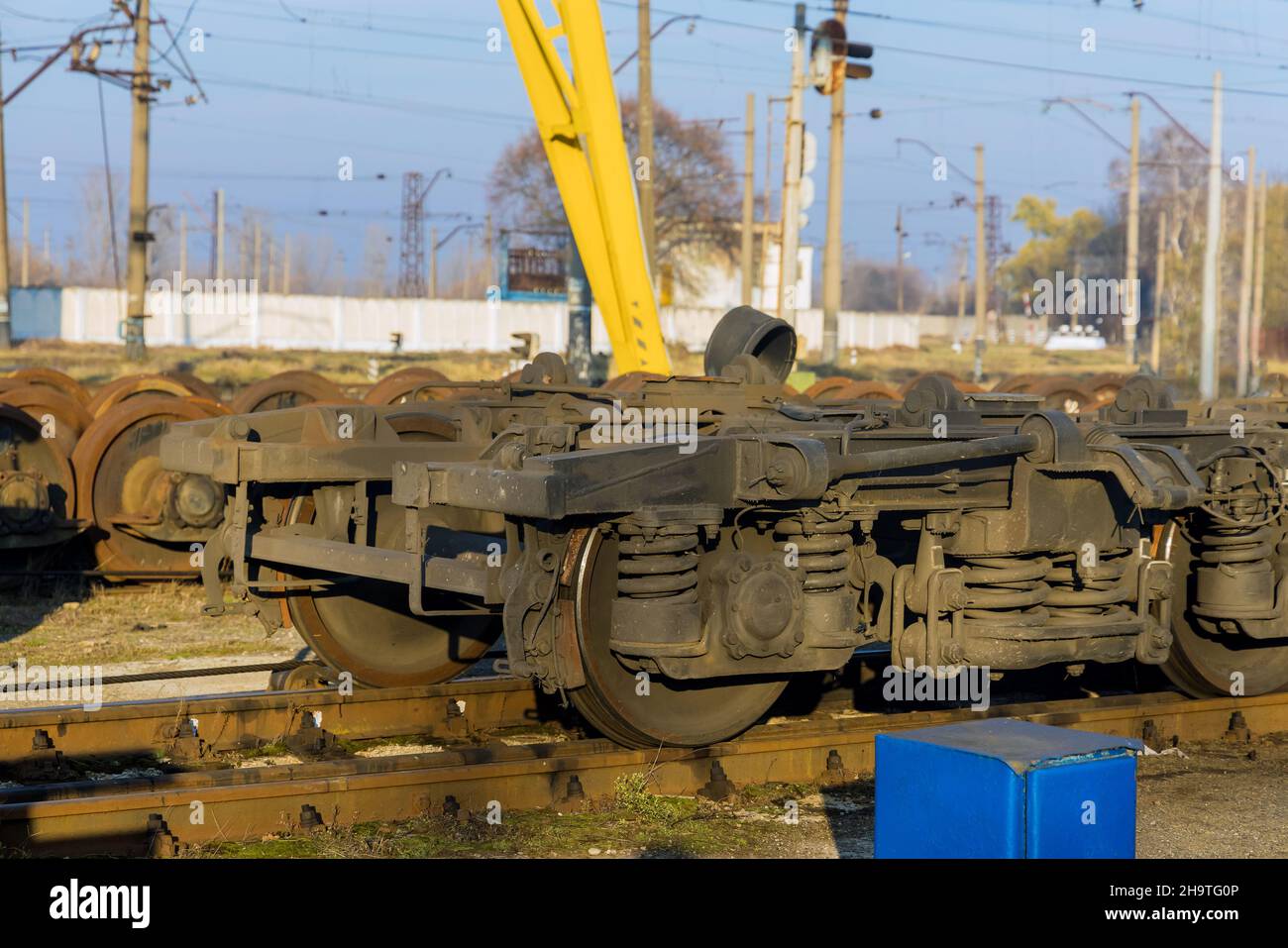 Main workshop of train for maintenance repairs in railway depot a ...