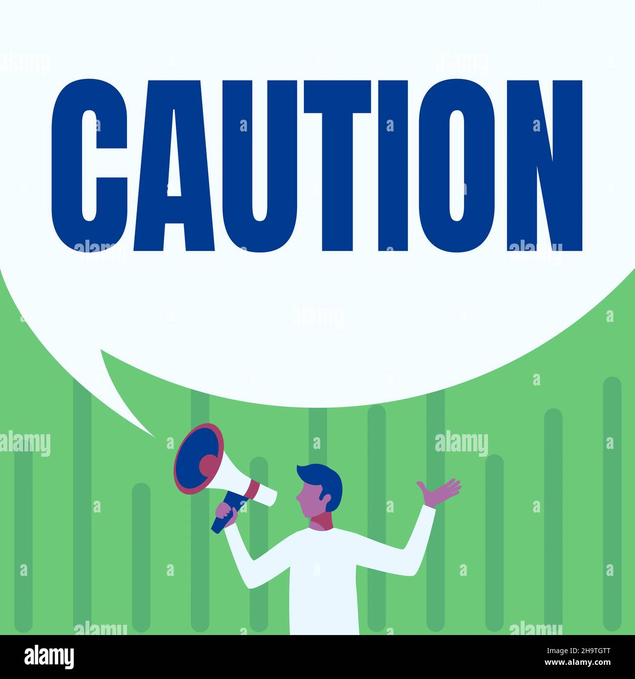 Conceptual caption Caution. Word Written on Care taken to avoid danger ...