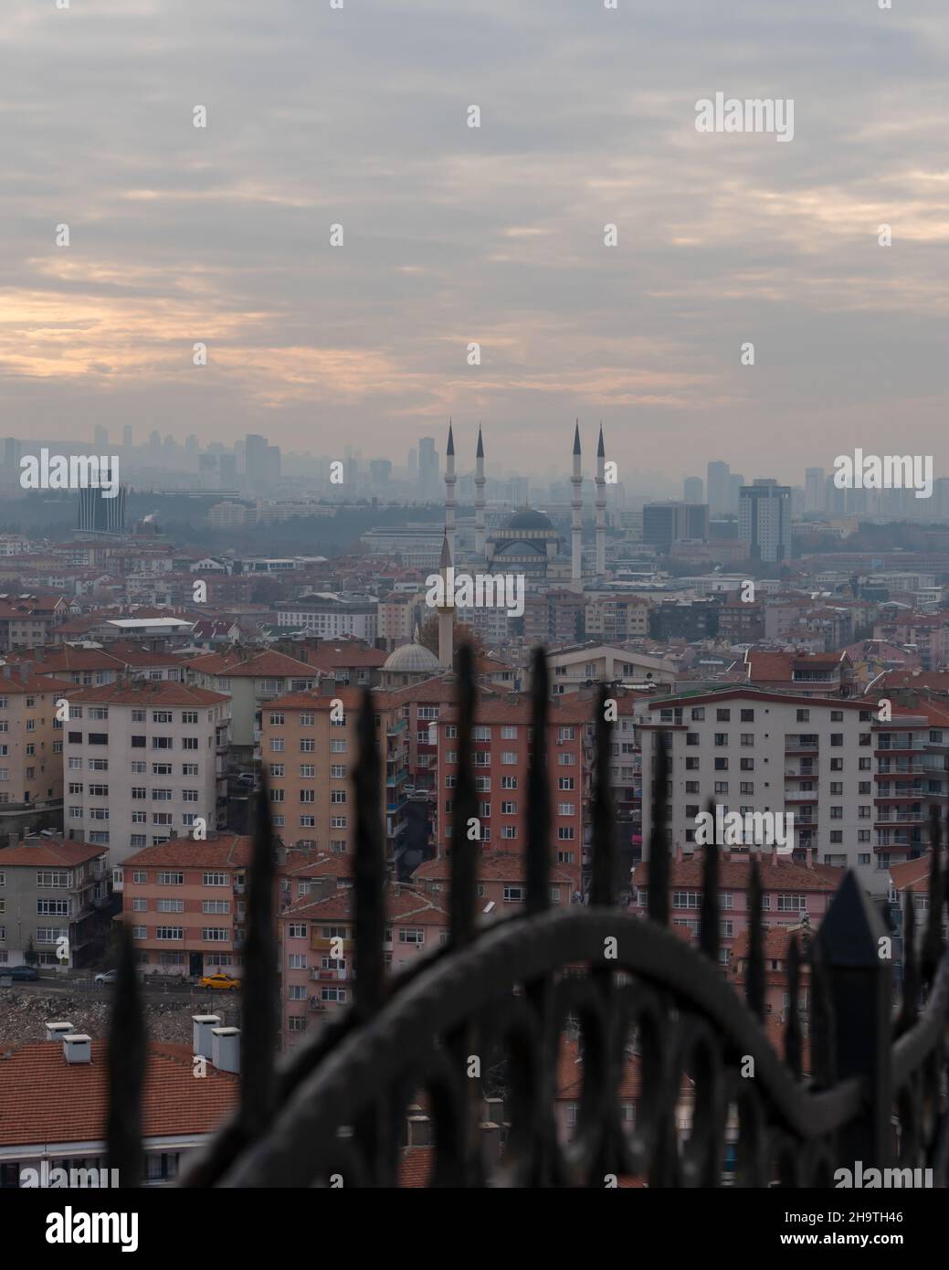 Ankara, Turkey - December 05 2021: Panoramic view of Ankara from behind ...