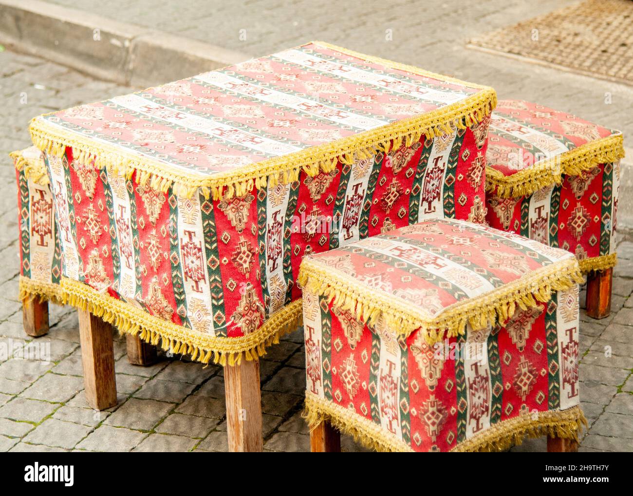 Chairs in Turkey with colors Stock Photo - Alamy