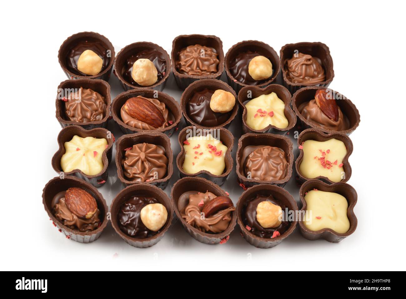 Mix of tasty chocolate candy collection Stock Photo - Alamy