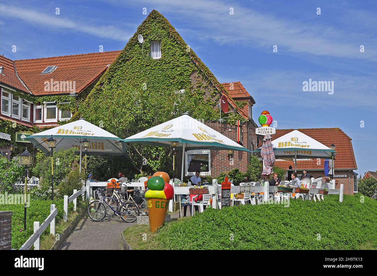 restaurant on Baltrum, Germany, Lower Saxony, Baltrum Stock Photo - Alamy