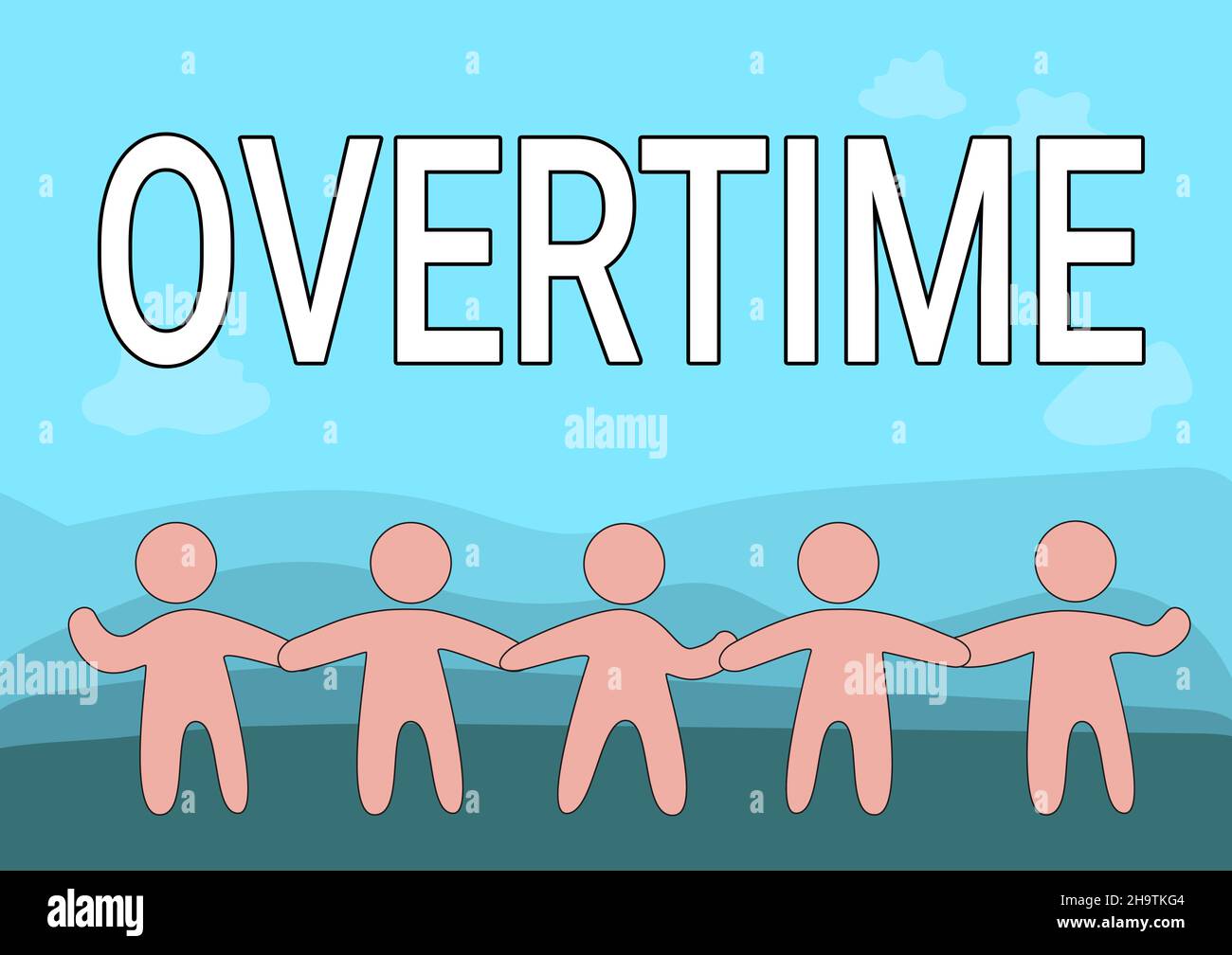 Inspiration showing sign Overtime. Conceptual photo Time or hours ...