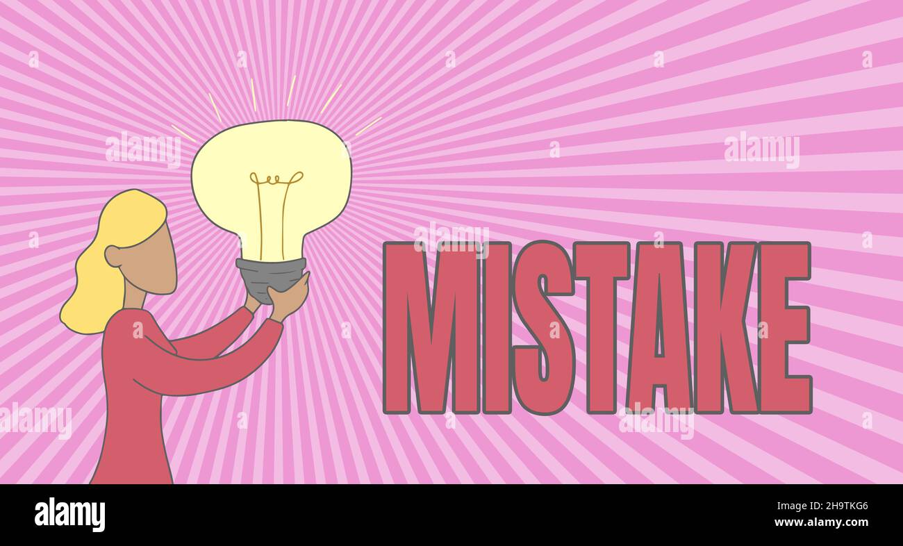 Conceptual caption Mistake. Business approach Something not correct ...