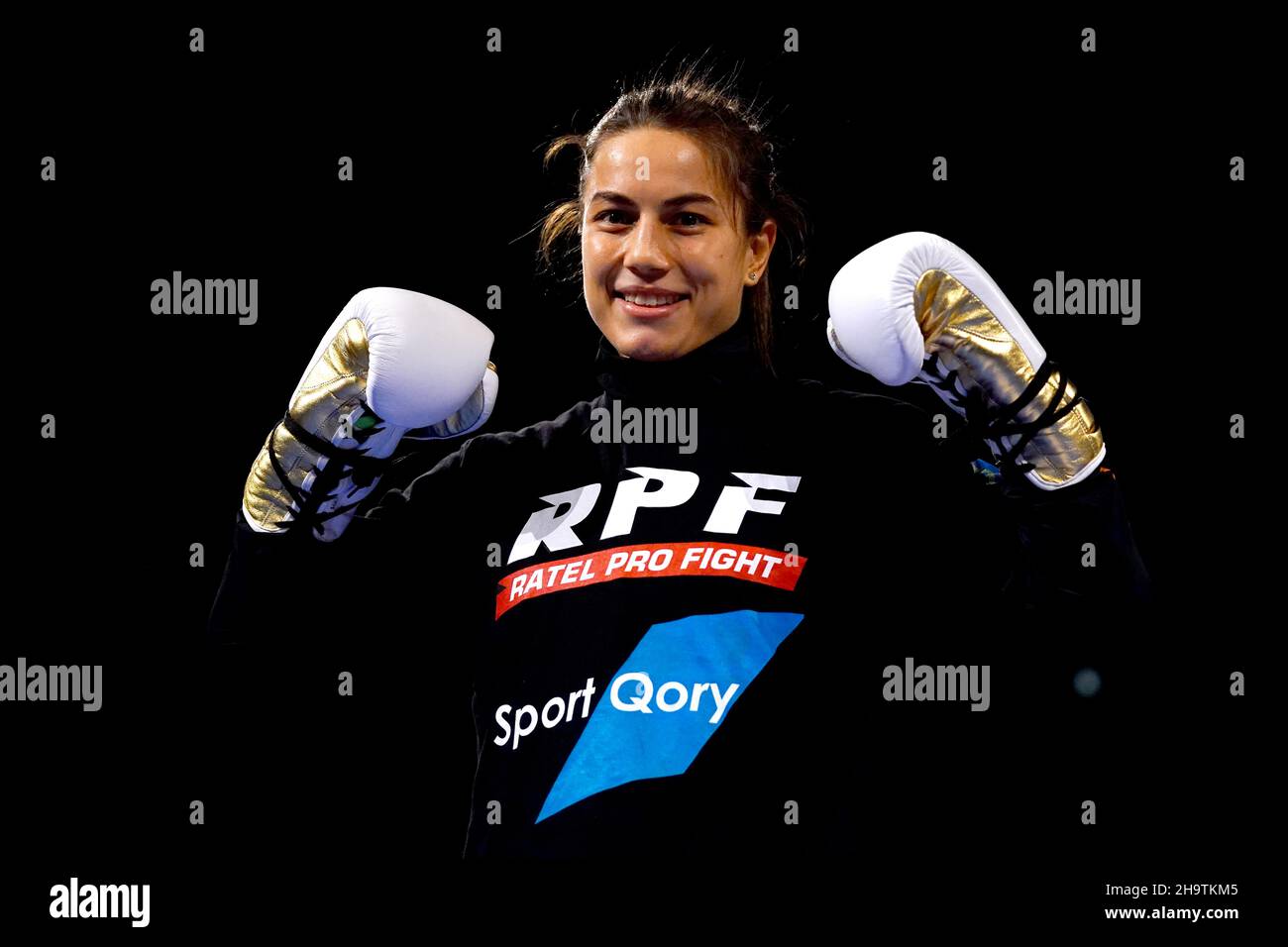 Firuza Sharipova during the media workout at The Black-E, Liverpool ...