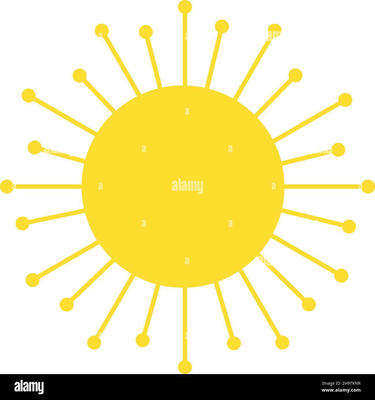 Round Sun. Graphic logo clipart symbol illustration image isolated on ...