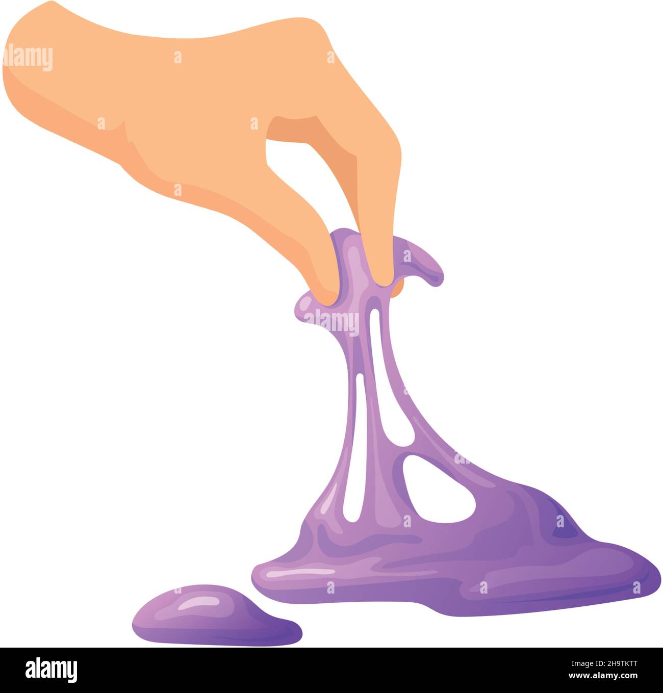 Slimed blob. Homemade toys for kid, vector illustration isolated on ...