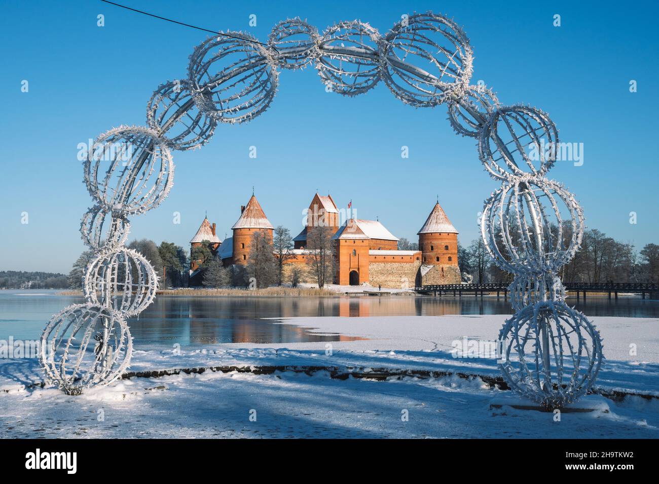 Medieval castle of Trakai, Vilnius, Lithuania, Eastern Europe, located ...