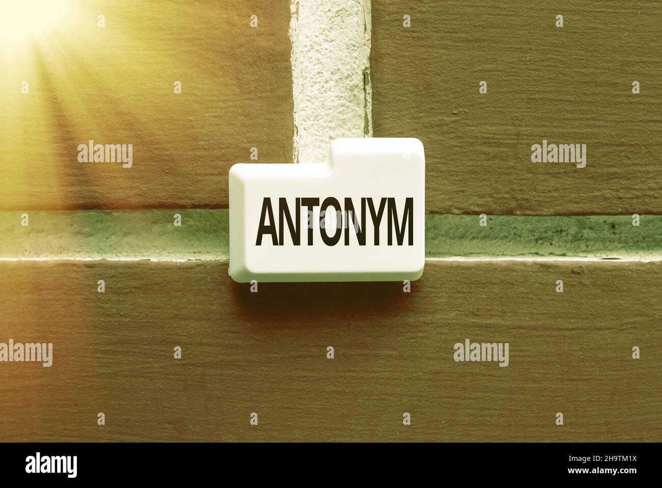 Hand writing sign Antonym. Business overview word or phrase whose ...