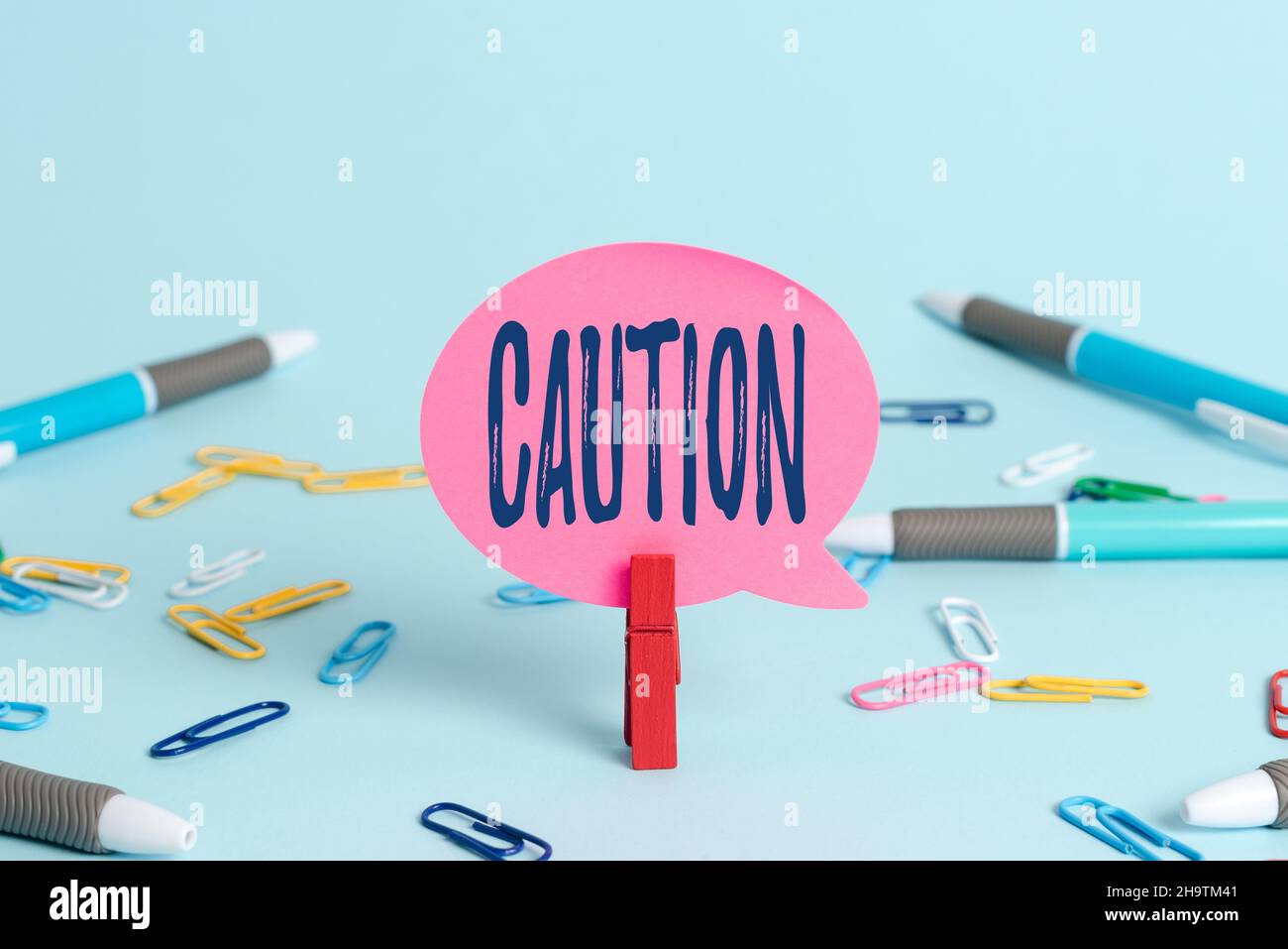 Conceptual display Caution. Word Written on Care taken to avoid danger ...