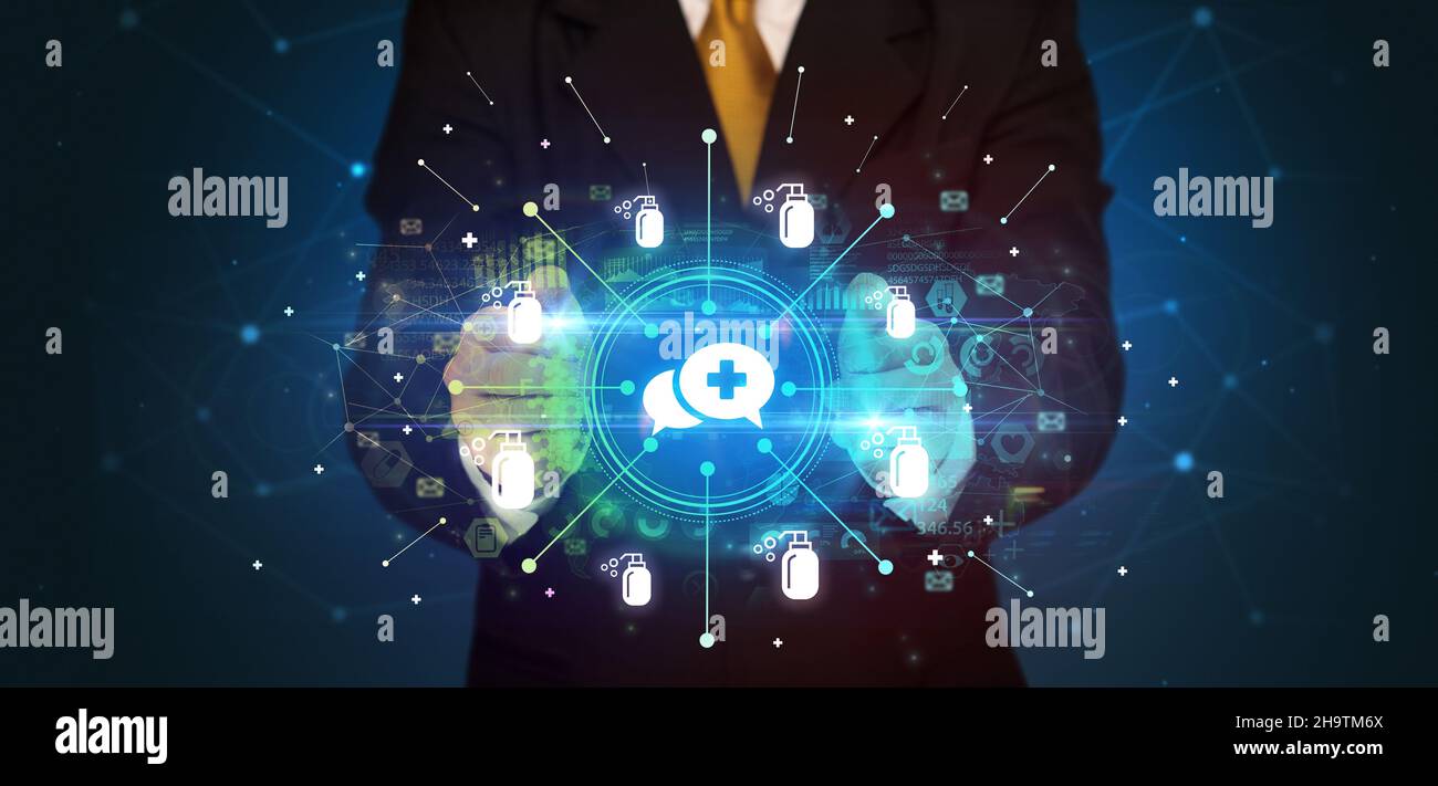 Hand holding healthcare icons concept Stock Photo - Alamy Hand holding healthcare icons concept Stock Photo - Alamy