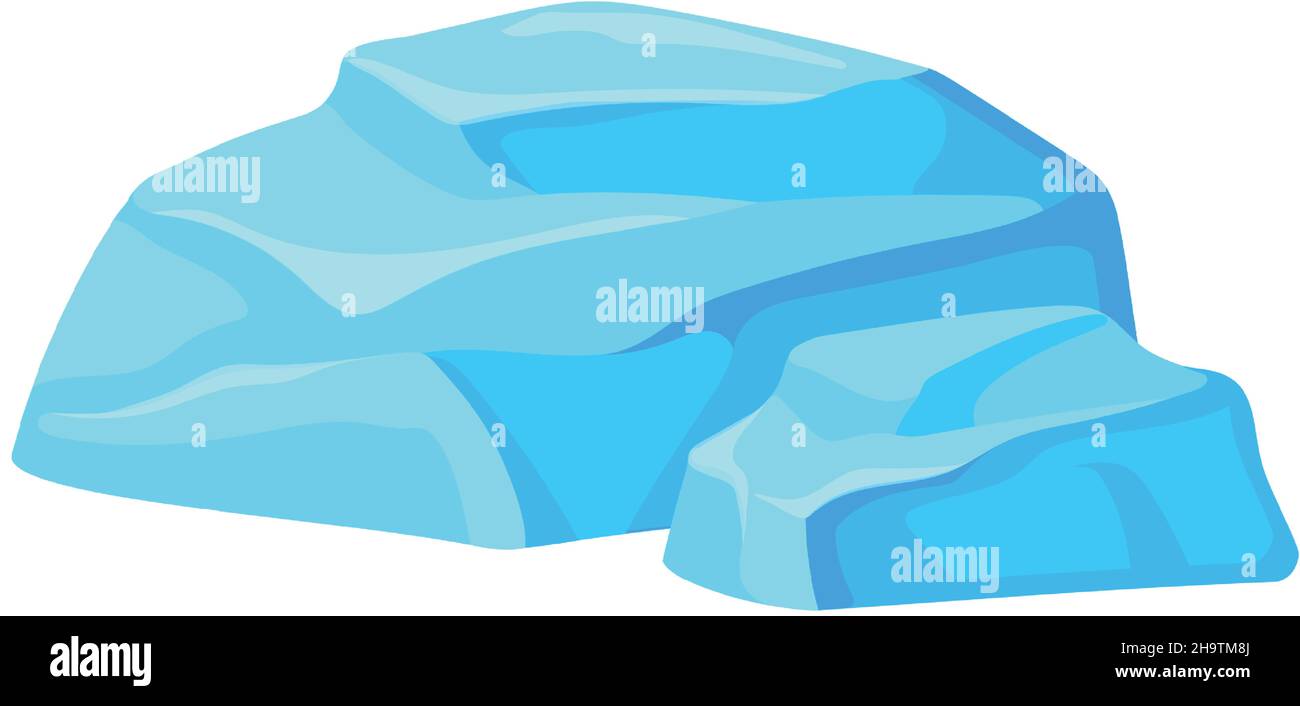 Splinter ice. Cartoon freez piece, part of freezing sea, flat vector ...