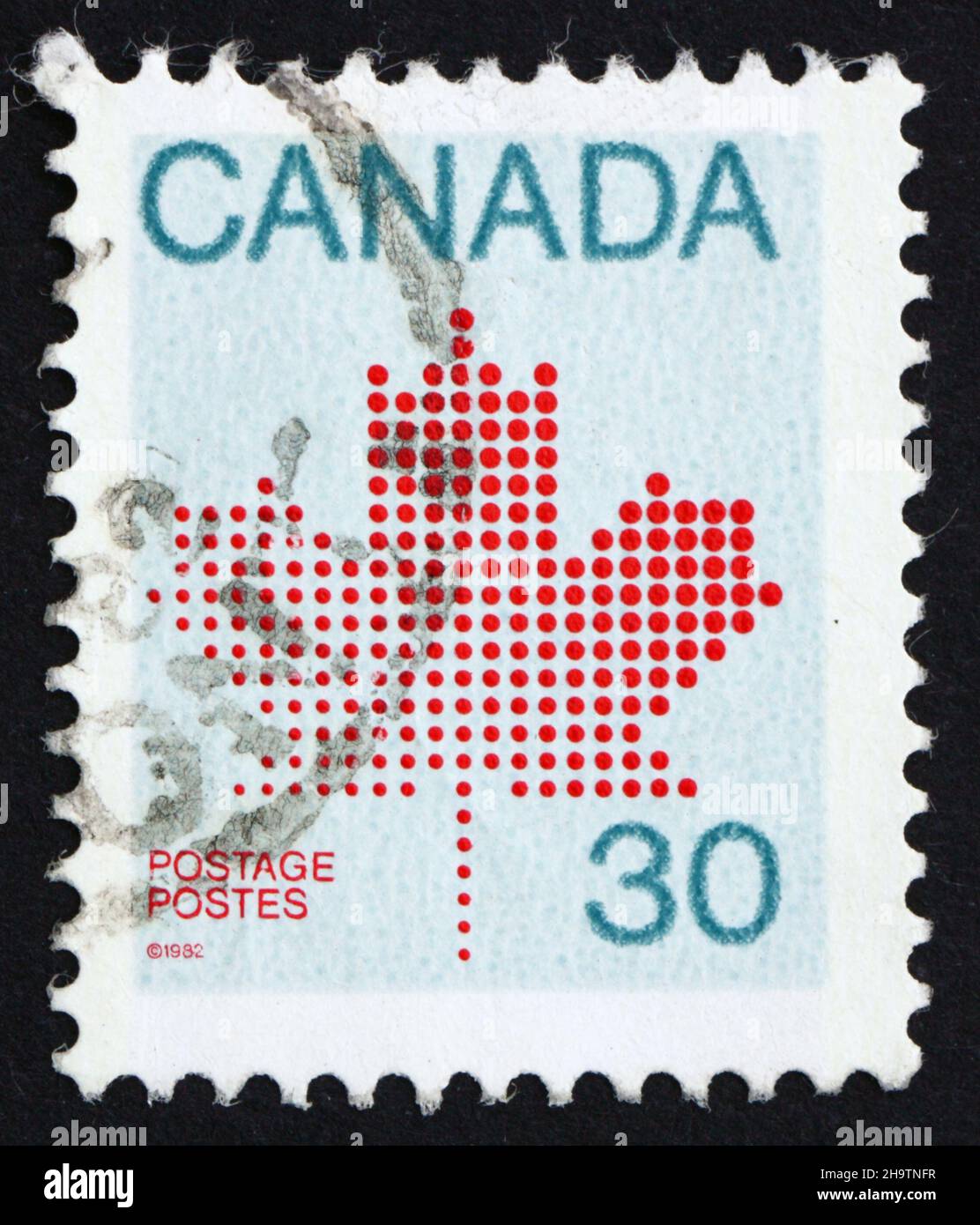 CANADA - CIRCA 1981: a stamp printed in the Canada shows Maple Leaf ...