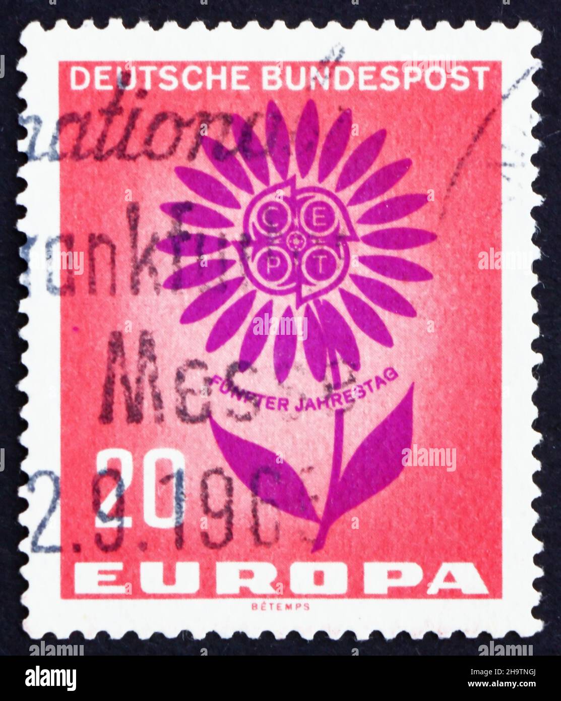 GERMANY - CIRCA 1964: a stamp printed in the Germany shows Symbolic ...