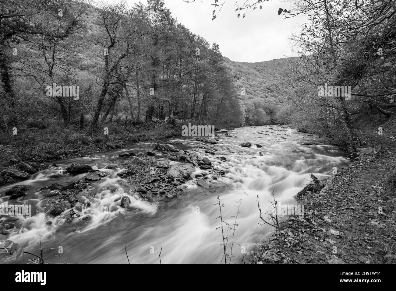 Doone valley footpath Black and White Stock Photos & Images - Alamy