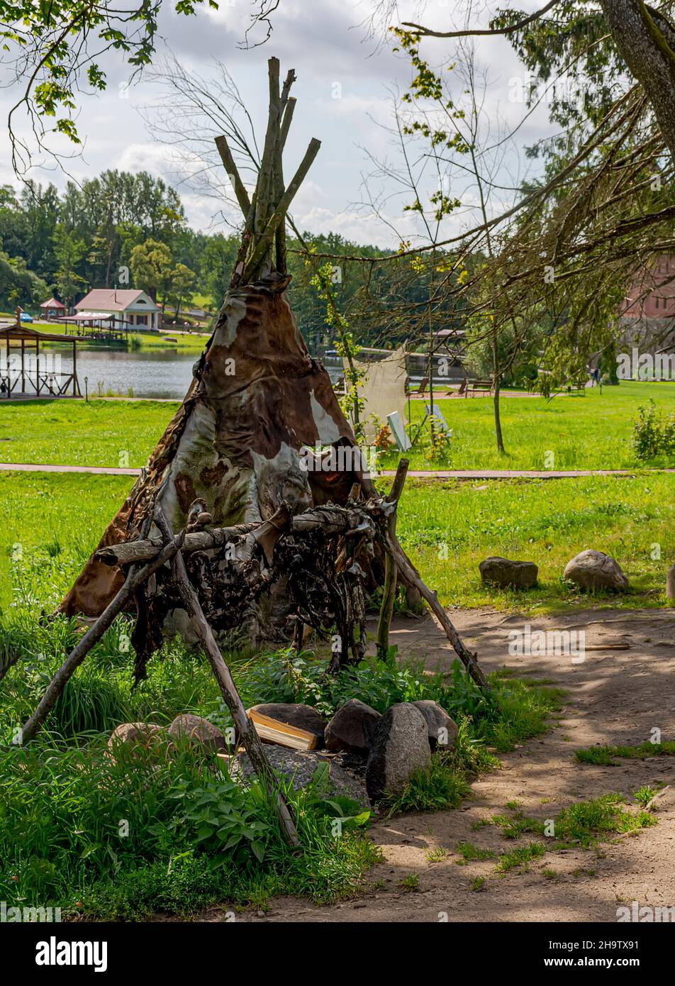 Sula village, 14, Stolbtsovsky district, Minsk region, Belarus. August ...