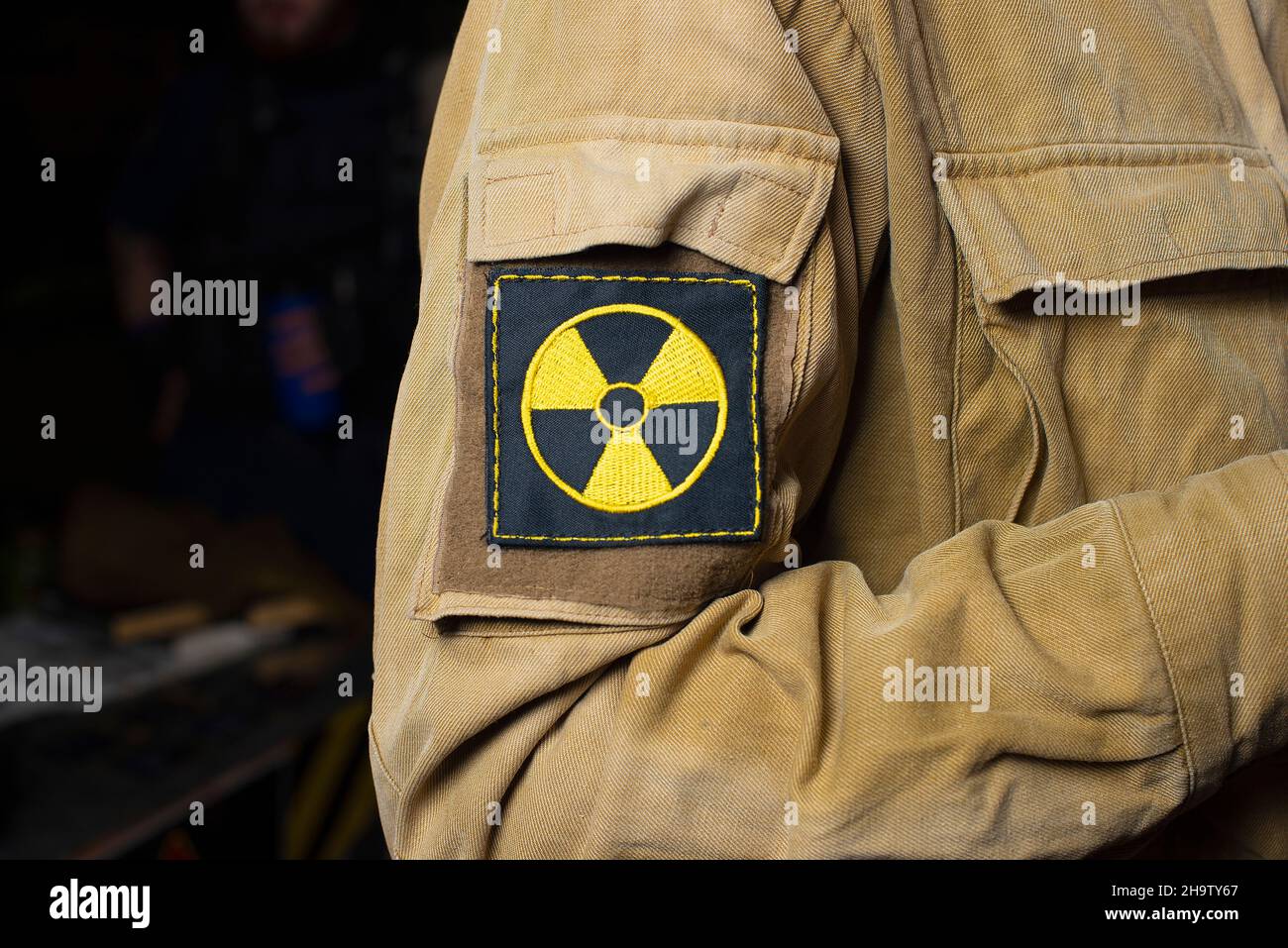 liquidator uniform with the sign of radiation of the consequences of an ...