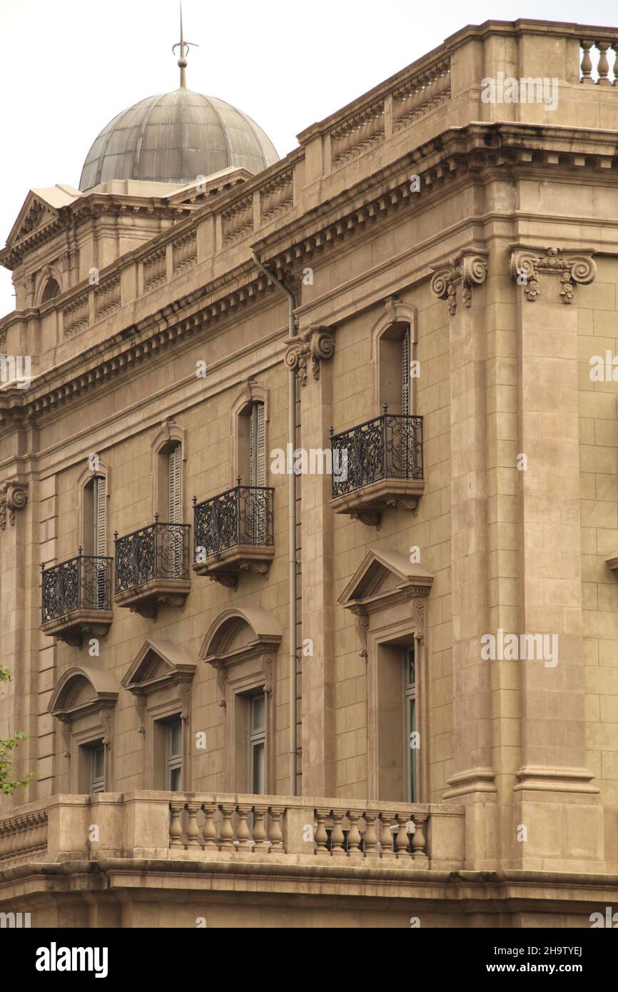 Vertical shot of a historic building facade in Barcelona, Spain Stock ...