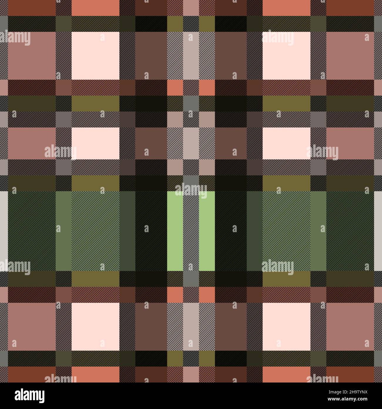 Seamless rectangular vector contrast pattern as a tartan plaid mainly ...
