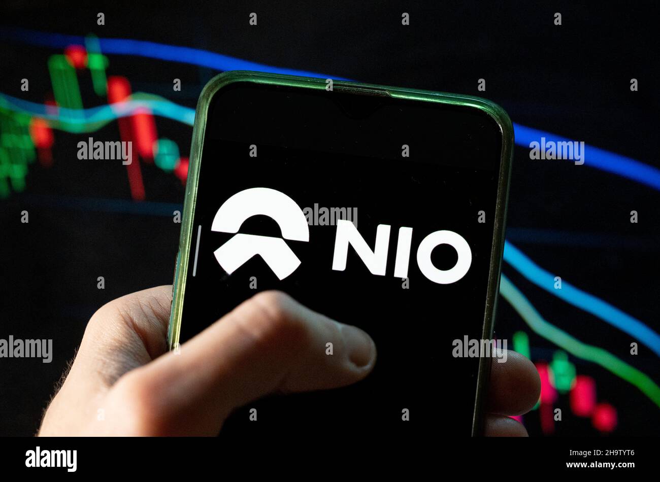 In this photo illustration the Chinese electric automobile manufacturer ...