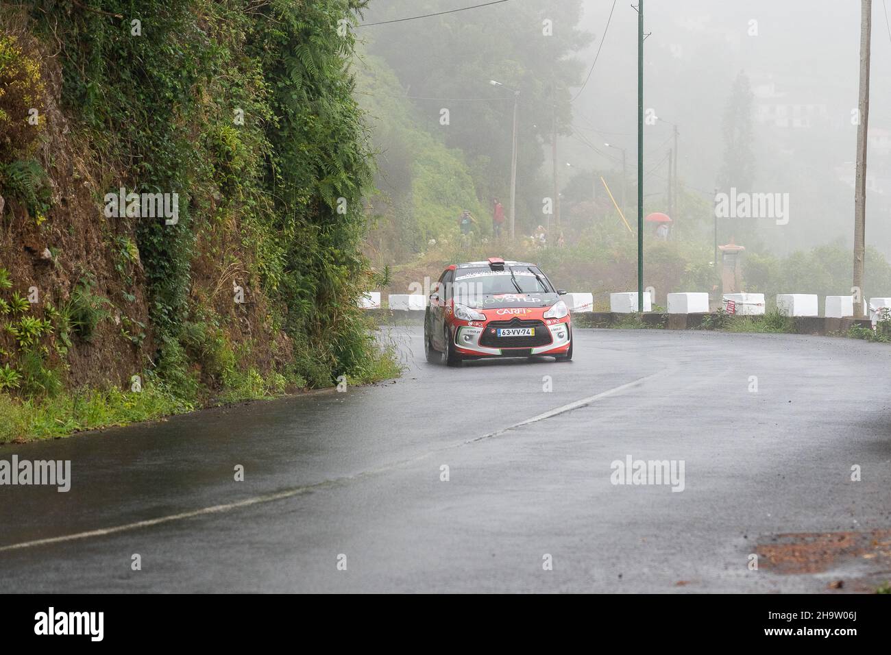 Sao Vicente; Madeira; Portugal - August 7; 2021: Rali Vinho da Madeira ...