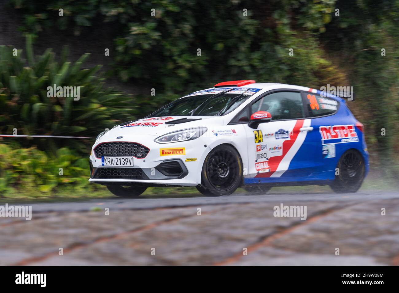 Sao Vicente; Madeira; Portugal - August 7; 2021: Rali Vinho da Madeira ...