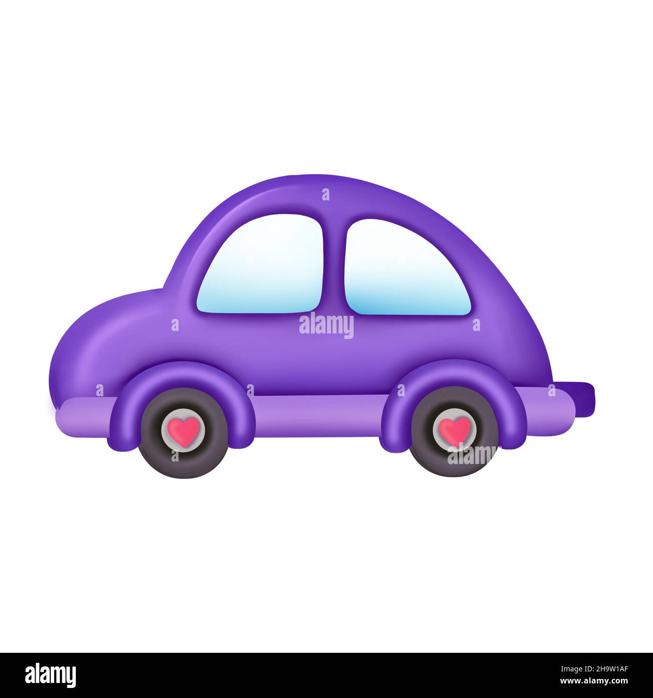 Purple car cartoon Cut Out Stock Images & Pictures - Alamy