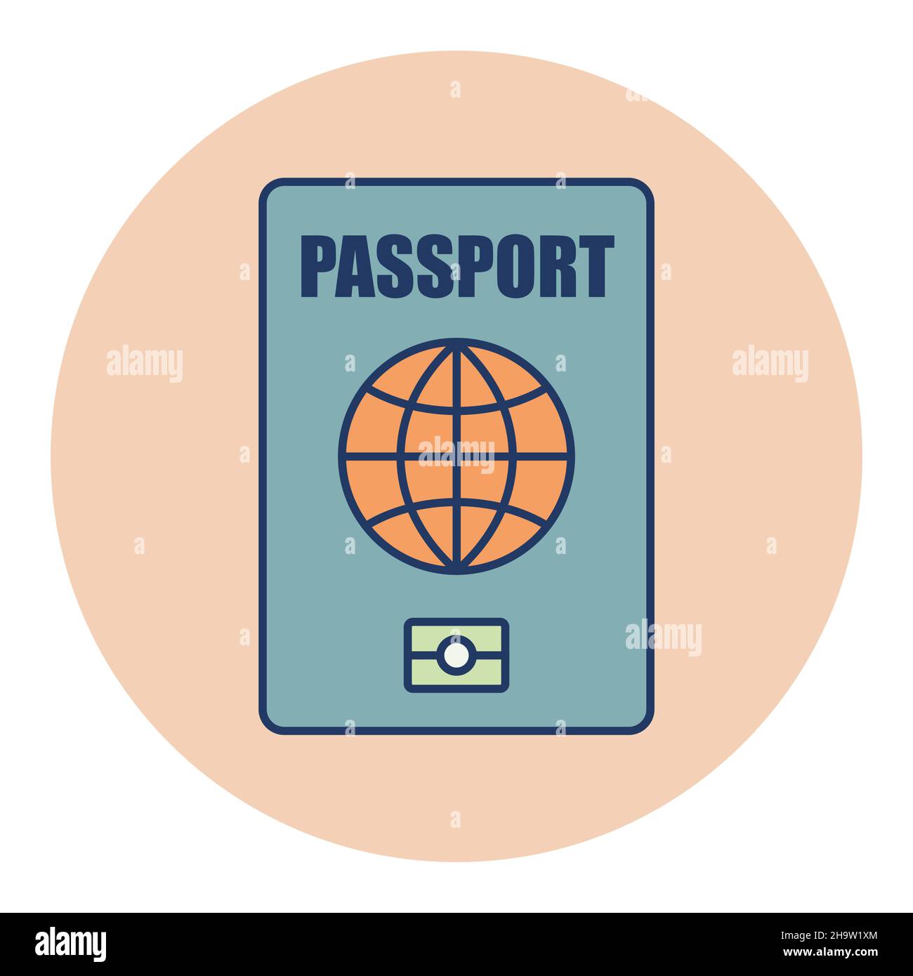 Passport vector isolated icon, identification symbol. Graph symbol for ...