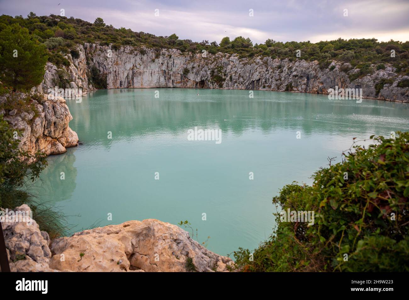 Aerial view dragon eye lake hi-res stock photography and images - Alamy