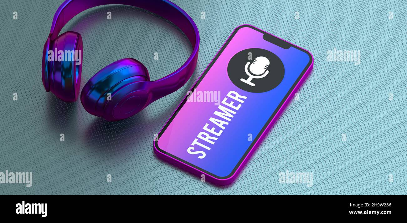 Gamer getting ready to stream Stock Photo - Alamy