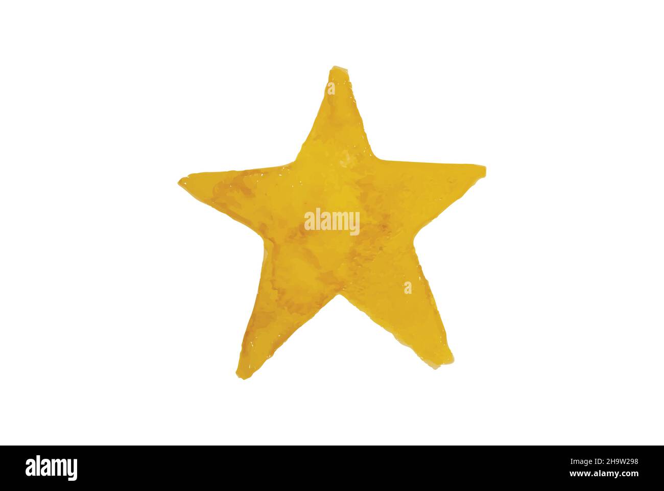 Simple Golden Star Watercolor Illustration Simple Golden Star ...