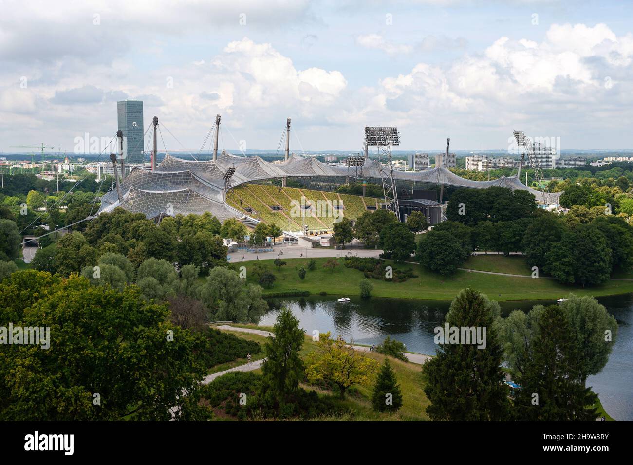 "23.06.2019, Germany, Bavaria, Muenchen - View from the vantage point ...