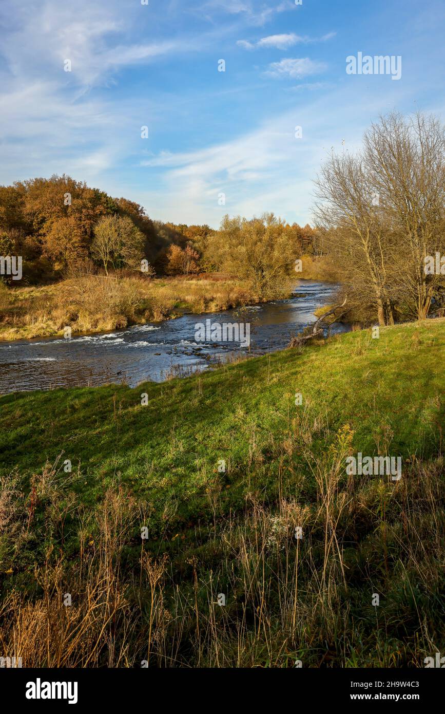 "10.11.2021, Germany, North Rhine-Westphalia, Datteln - Lippe, river ...