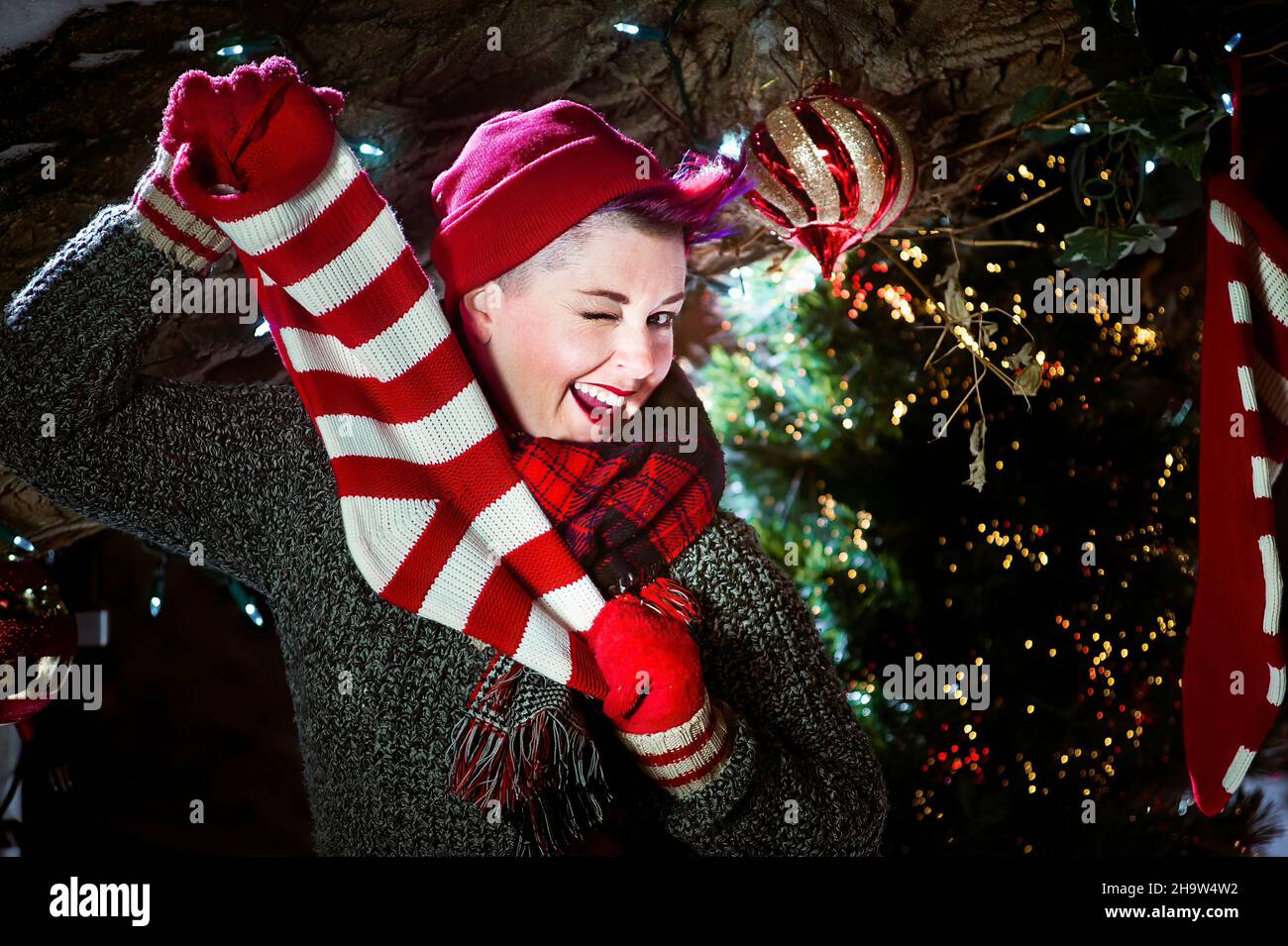 Lady cheeky smile hi-res stock photography and images - Alamy