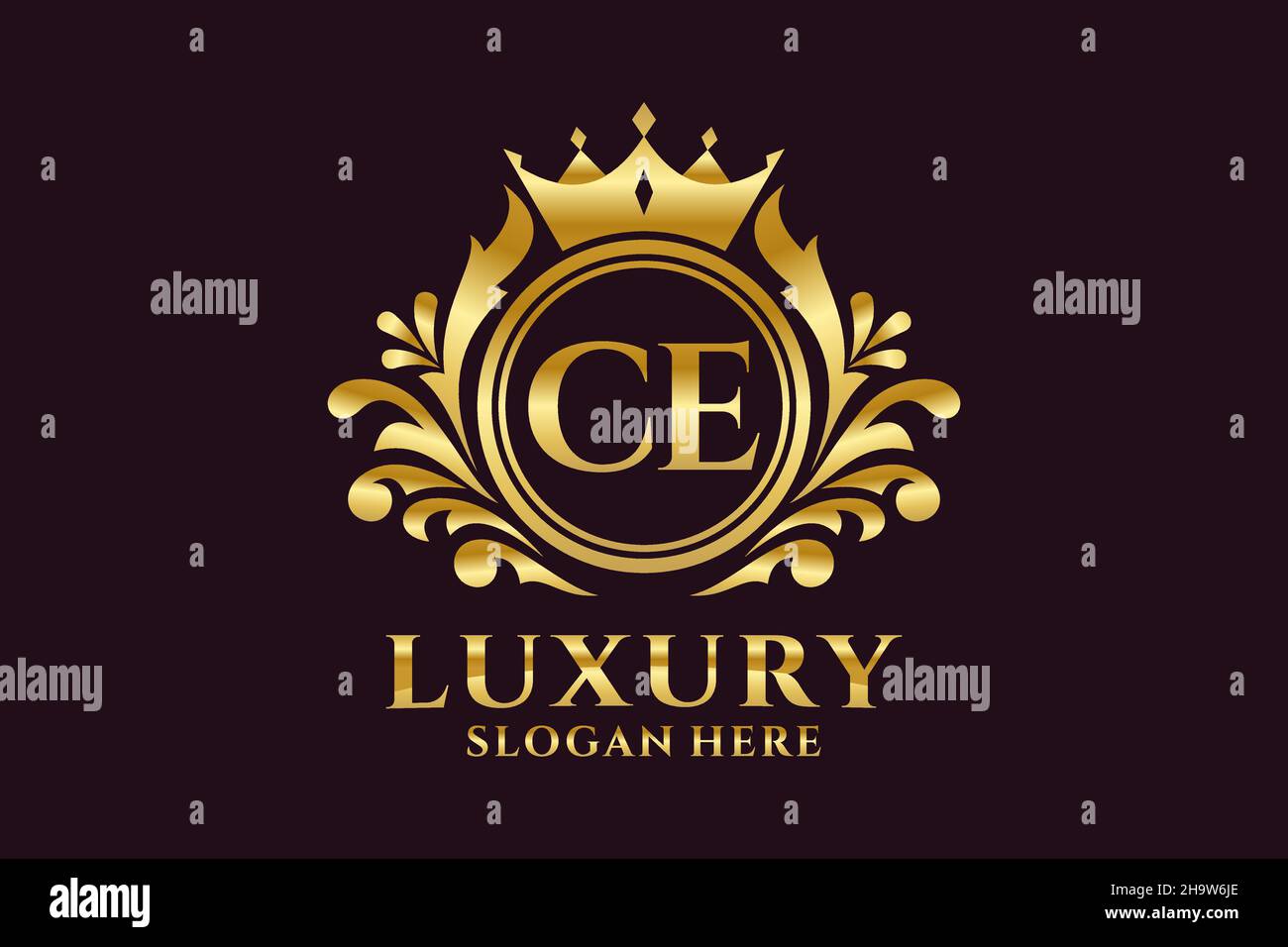 CE Letter Royal Luxury Logo template in vector art for luxurious ...