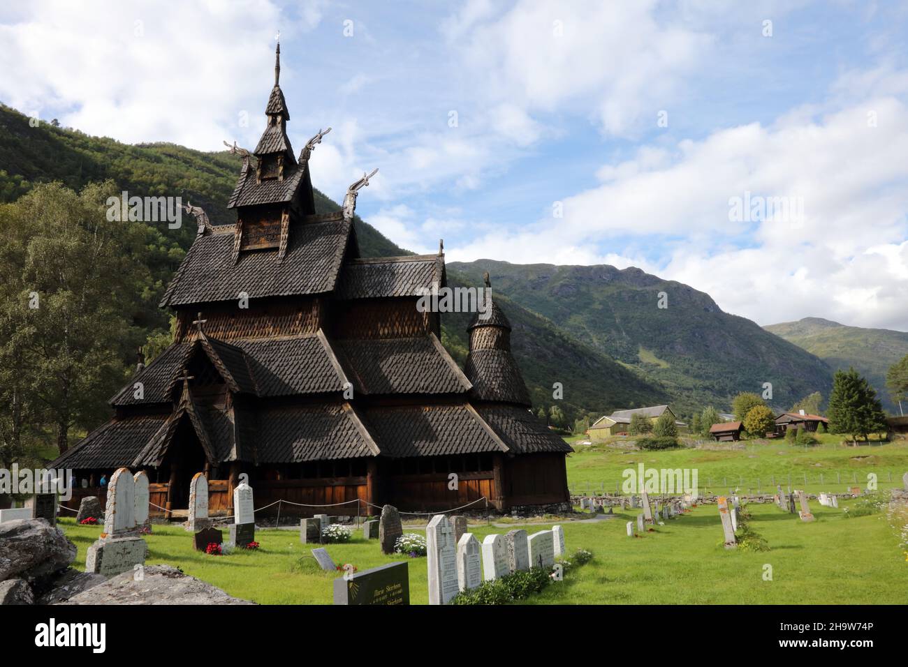 Stabkirche Borgund / Borgund Stave Church Stock Photo - Alamy