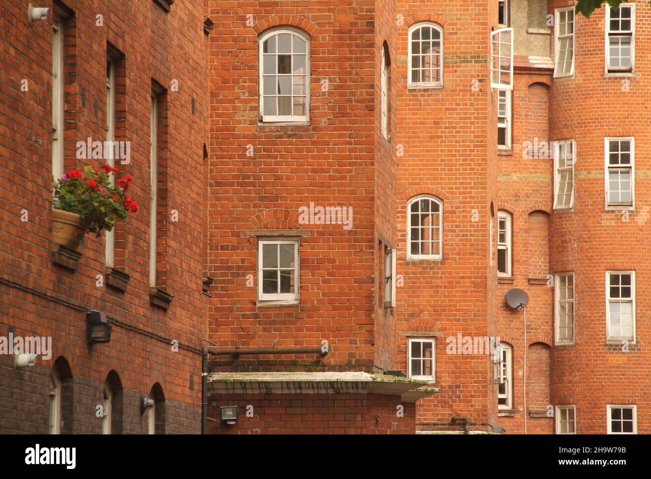 Beautiful brick building facade in London, UK Stock Photo - Alamy